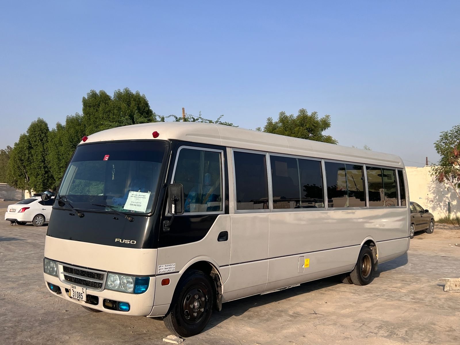 34-Seater Bus for Rent | Mitsubishi Rosa Bus Rental Dubai